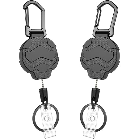 Amazon.com : VYNCS 2 Pack Retractable Keychain, Heavy Duty Key Back ...