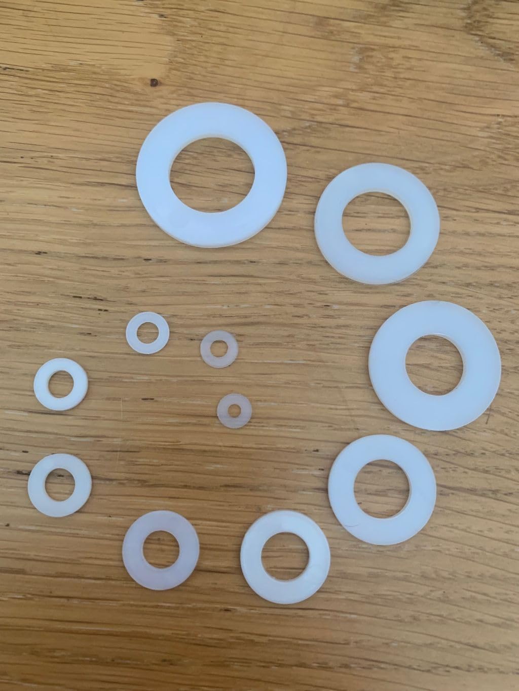 NYLON WASHERS FORM A FLAT PLASTIC WASHER (PACK of 10) (M3 (3.2mm Hole ...