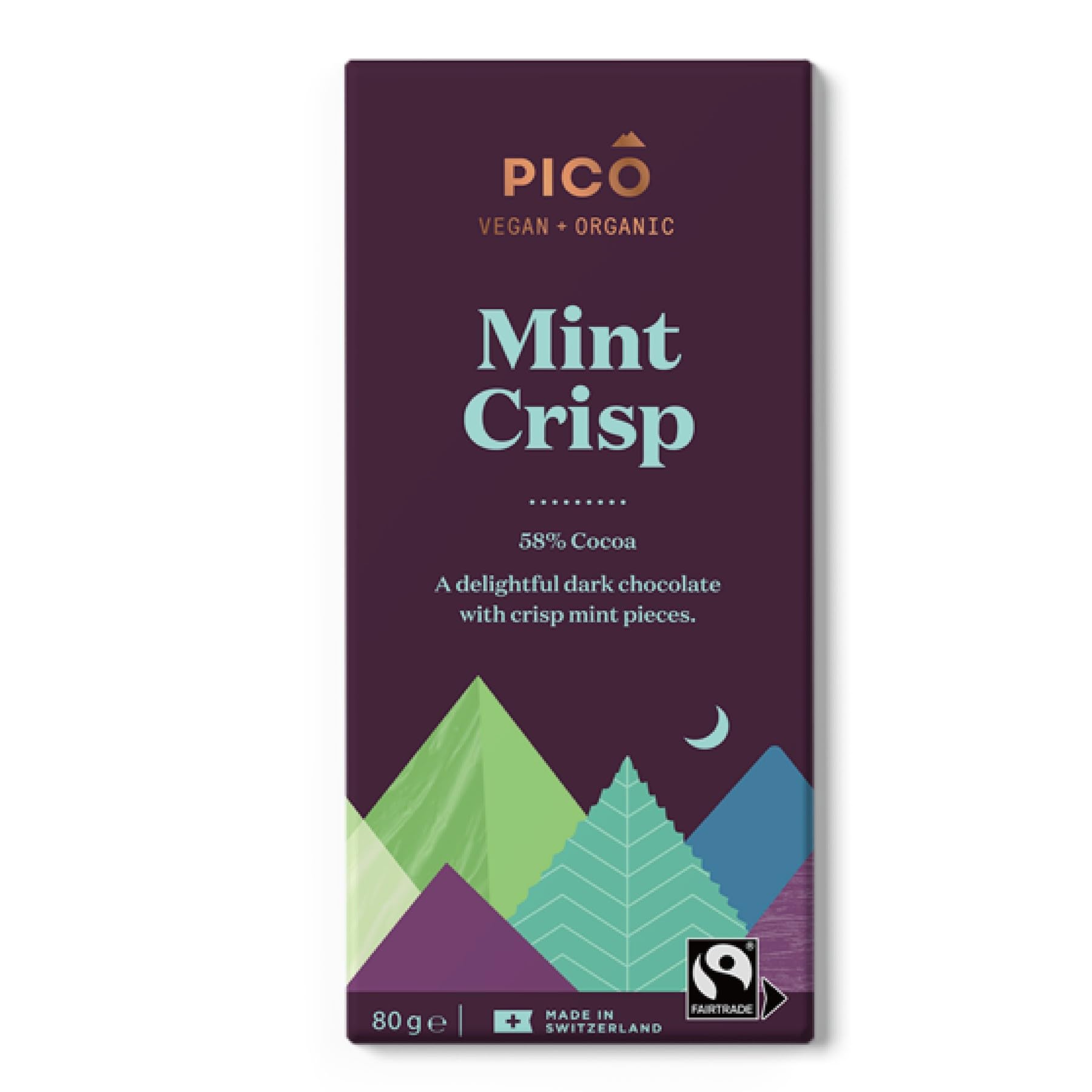 Pico Chocolate - Mint Crisp and Dark Chocolate Vegan Bars made with ...