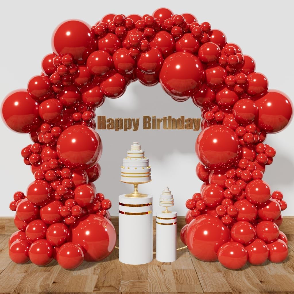 Amazon.com: KAWKALSH Red Balloon Arch Kit 111Pcs 18 12 5 Inch Latex ...