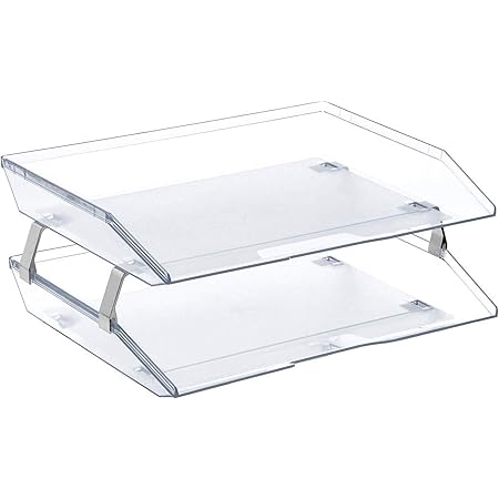 Acrimet Facility 2 Tier Letter Tray A4 Side Load Plastic Desktop File ...