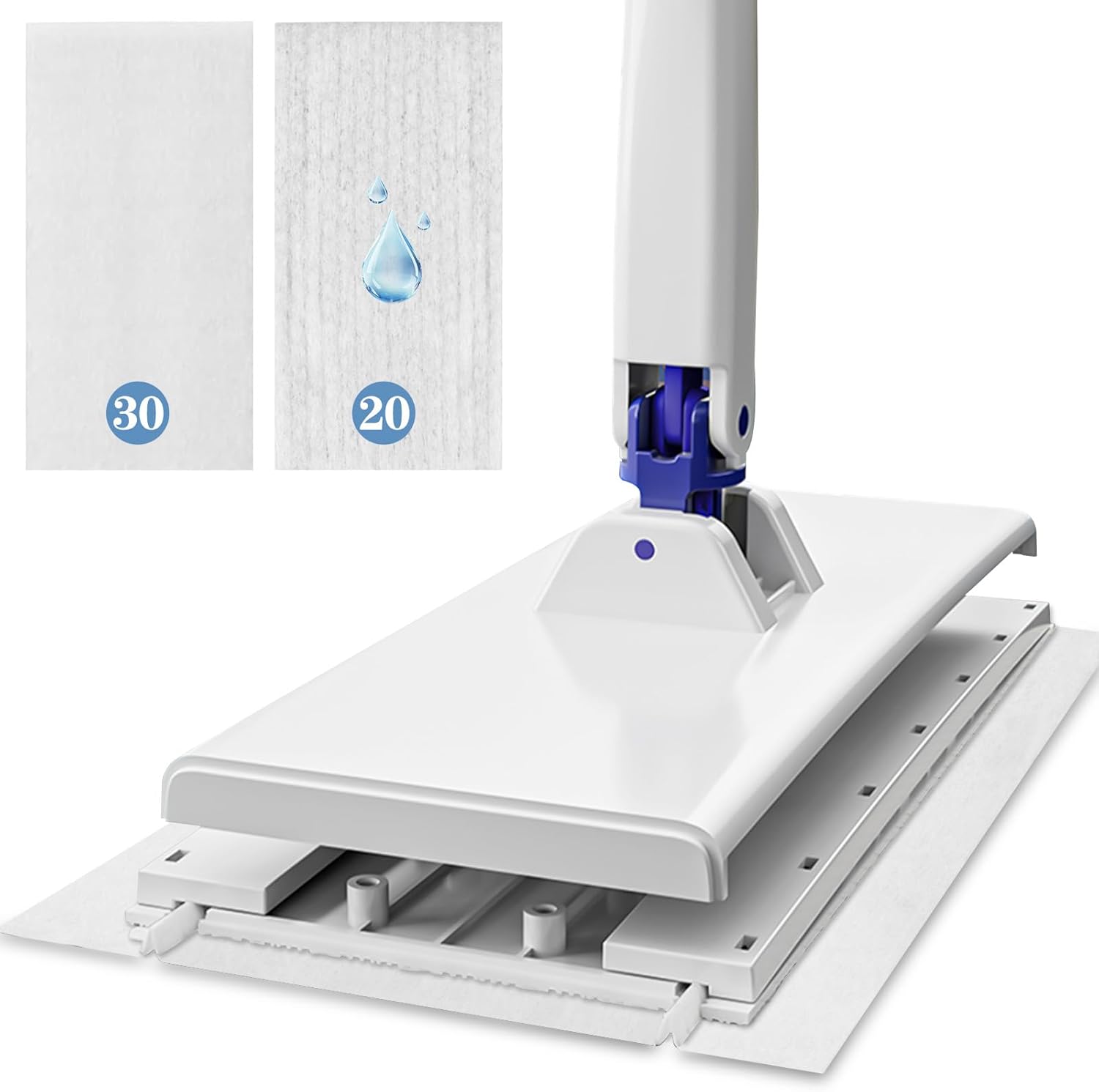 Amazon.com: Hiitytin 2-in-1 Sweeper Dust Mop Kit 50 Refills Disposable ...