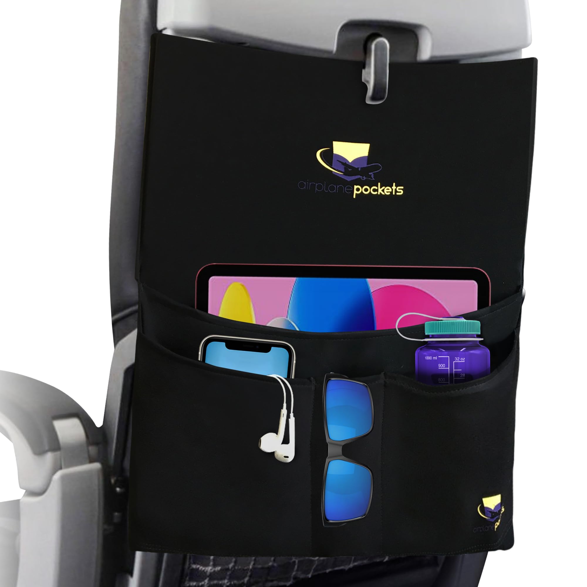 Airplane Pockets Airplane Tray Table Cover | Seat Back Organizer ...