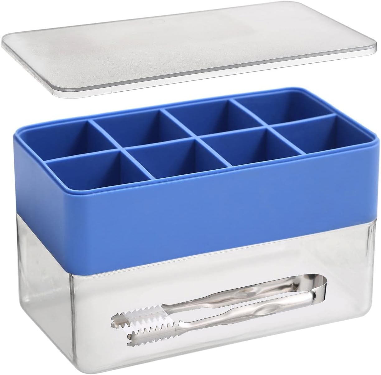 Amazon.com: Large Ice Cube Trays with Lid and Storage Bin, Food-grade ...