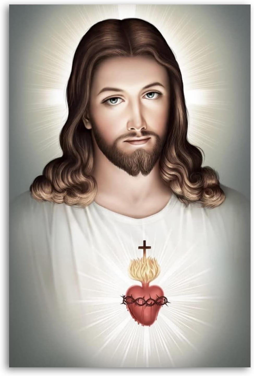 Amazon.com: IBX Dios Con Migo Amor De Jesus, Virgen María Y Jesús - Póster artístico de pared y ...