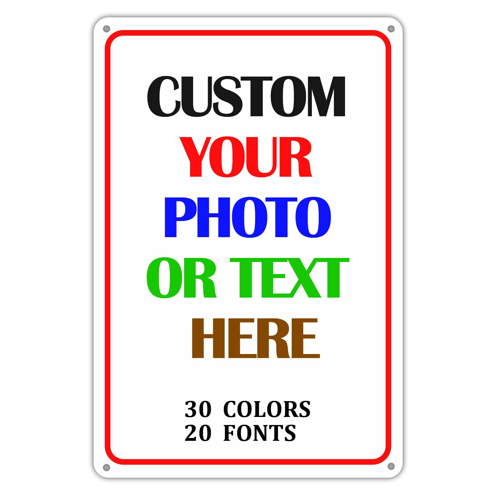 Amazon.com: Custom Sign Personalized Metal Signs Add Your Text Picture ...