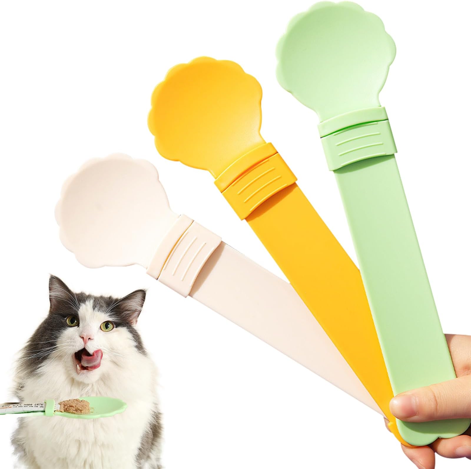 Amazon.com : Panup Cat Strip Feeder - 3 Colors Cat Stripe Squeeze Spoon ...