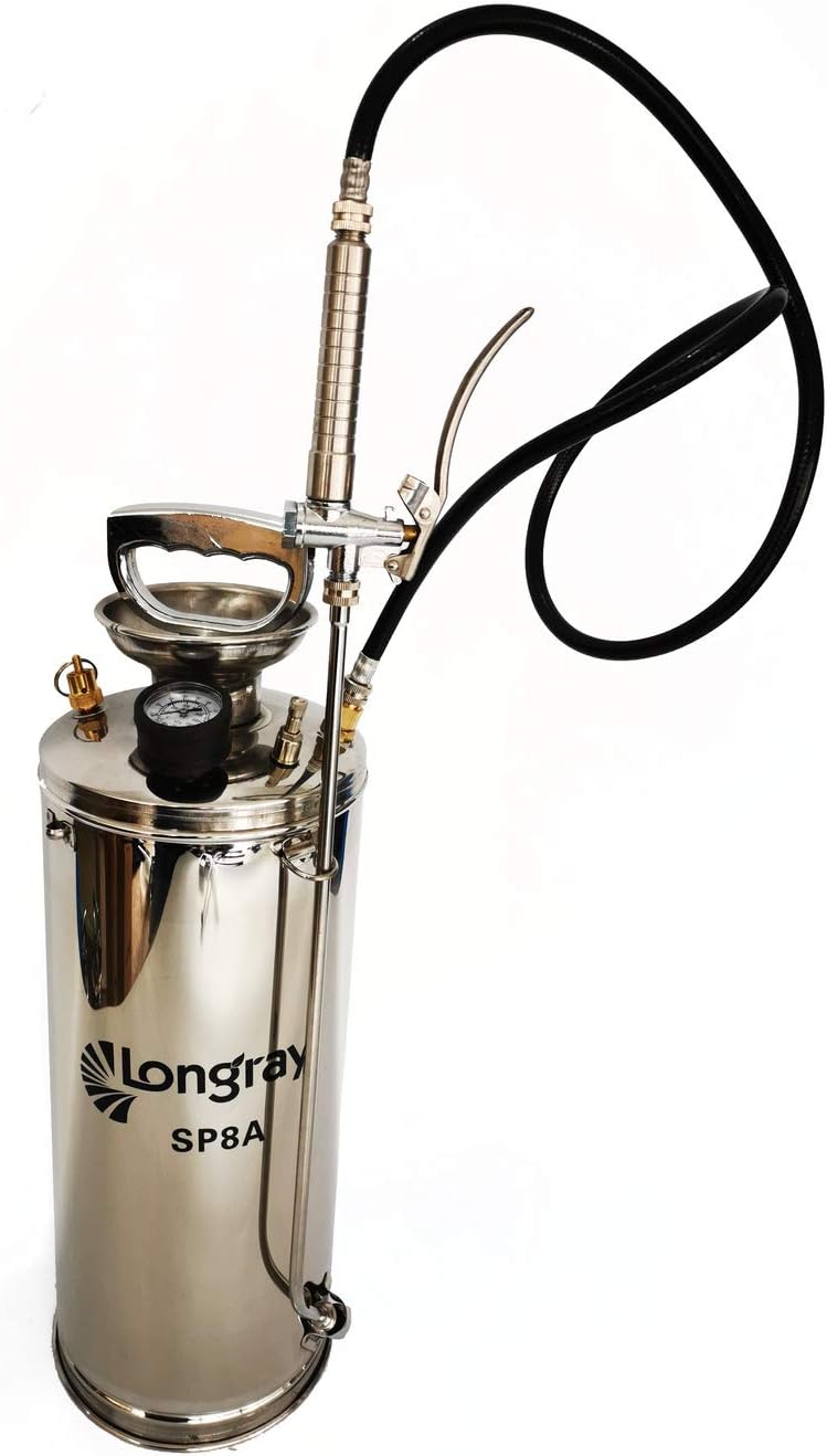 Amazon.com : Longray SP8A Stainless Steel Sprayer, 2 Gallon, Metallic ...