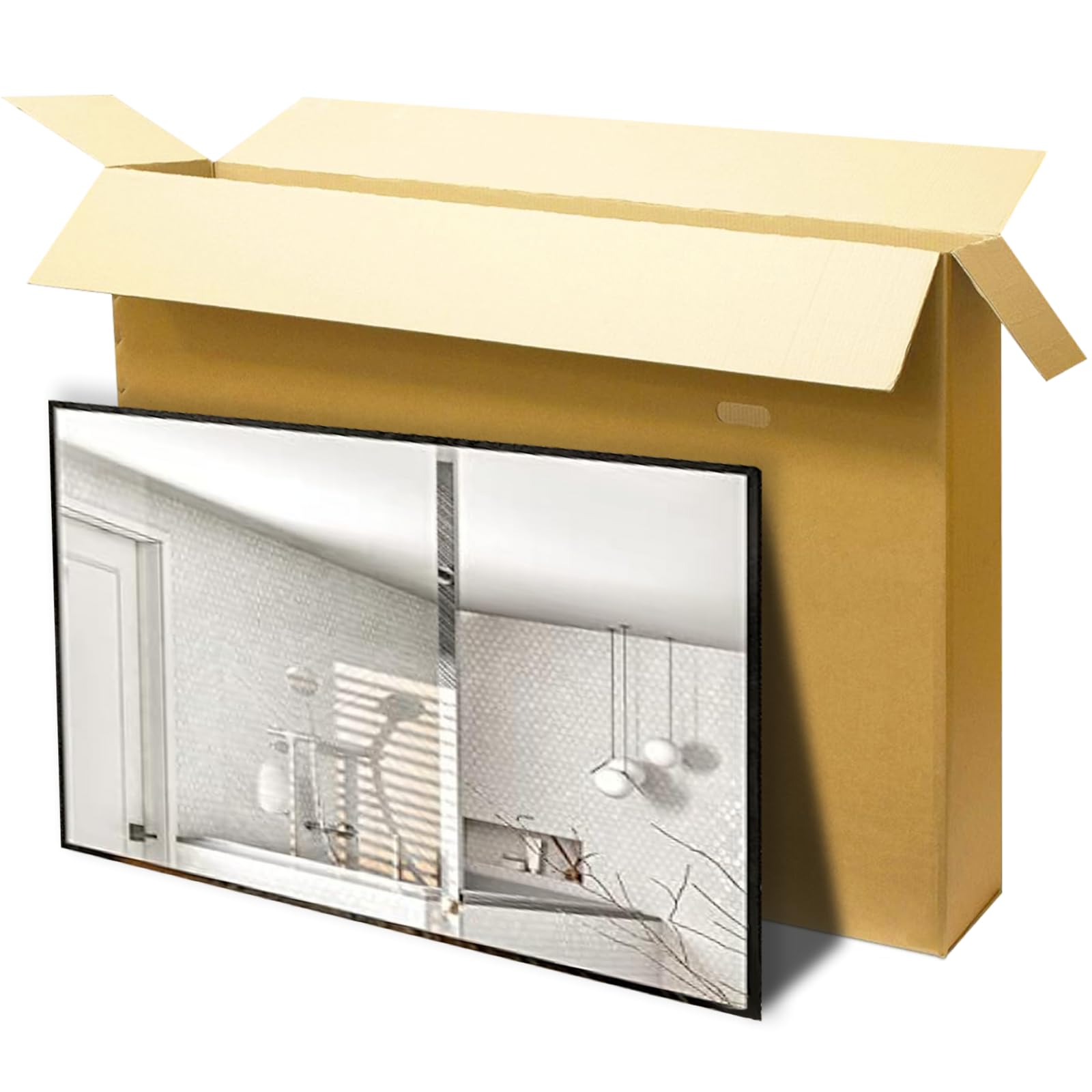 Mirror Packaging Cardboard Box | Brown Sturdy Frame Box Made up of ...