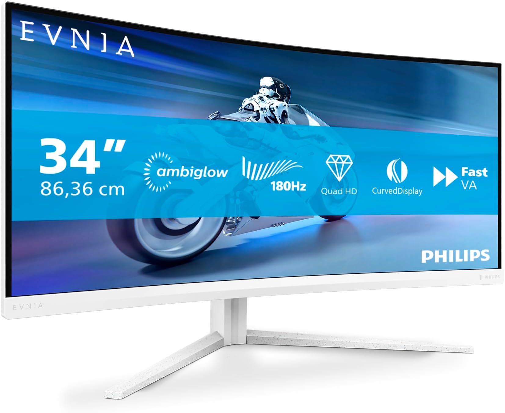 Philips Evnia 34M2C5501A - Moniteur de Jeu incurvé WQHD 34 Pouces, 180 ...
