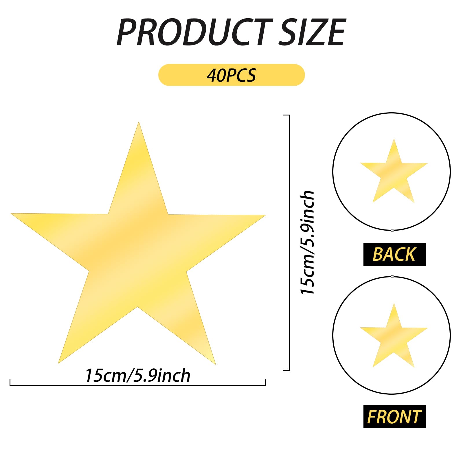 Gold Extra Large Star Template Page 2 | Gold Star Stickers Images