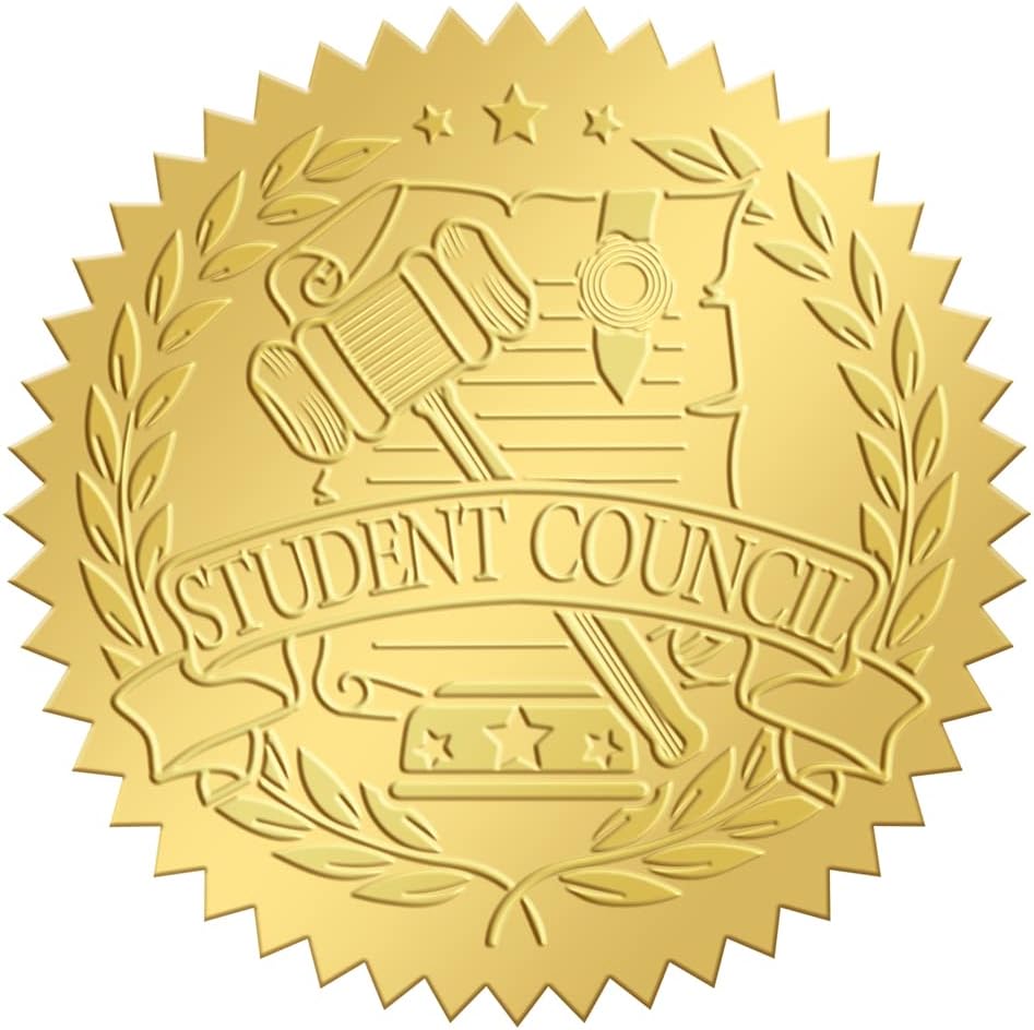 Amazon.com: CRASPIRE Student Council Gold Envelope Seals Stickers 2 ...