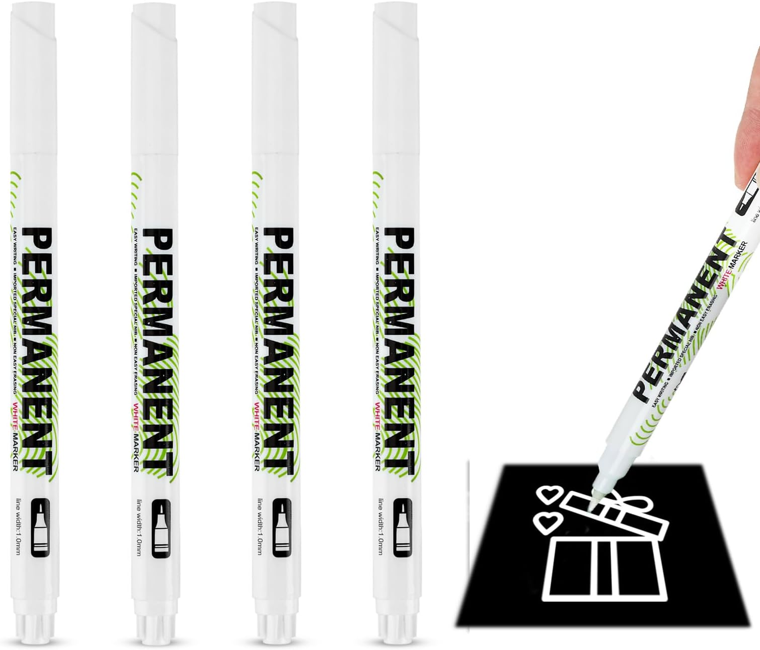 artline White Marker For Fabric (1 Marker) : Amazon.co.uk: Stationery ...