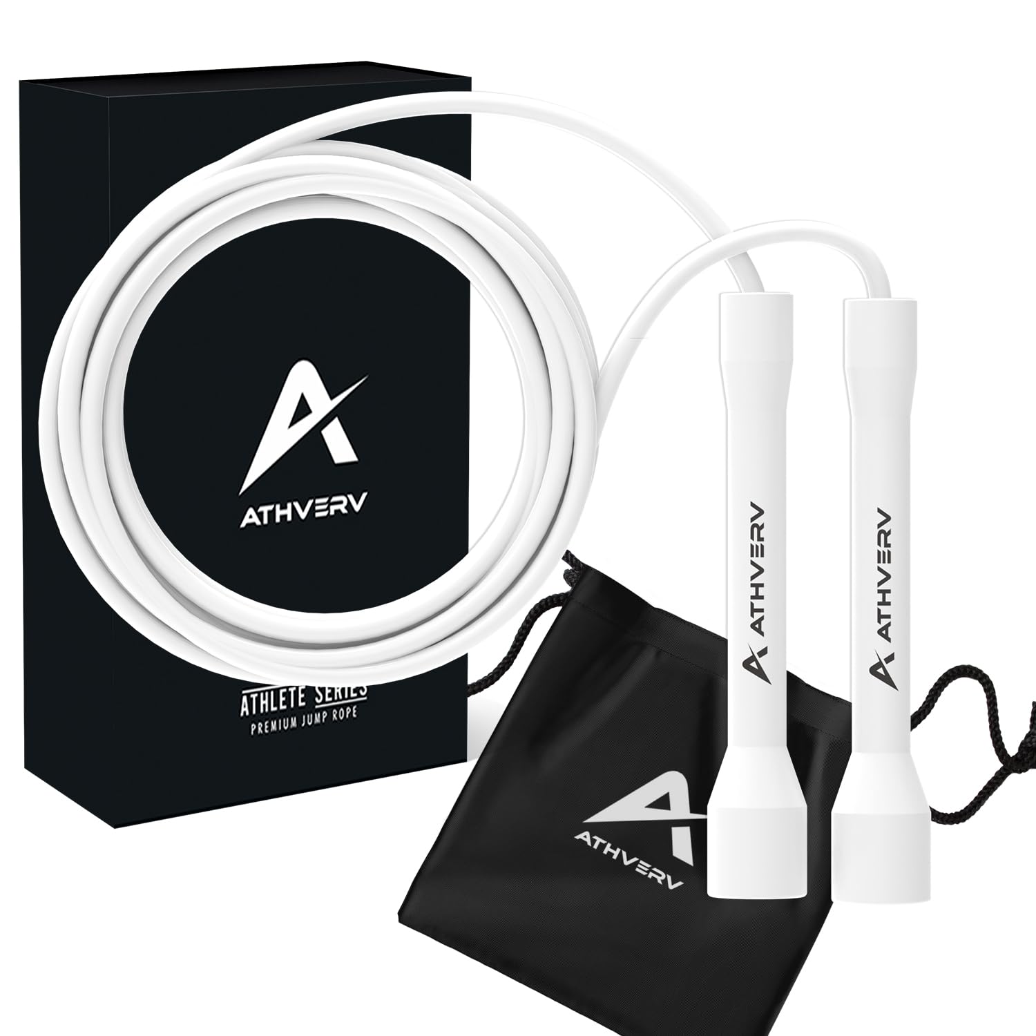 Buy Athverv Adjustable Skipping Rope (White) Online at Low Prices in ...