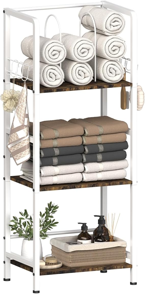 Amazon.com: Mondazie Free Standing Towel Racks for Bathroom with U ...