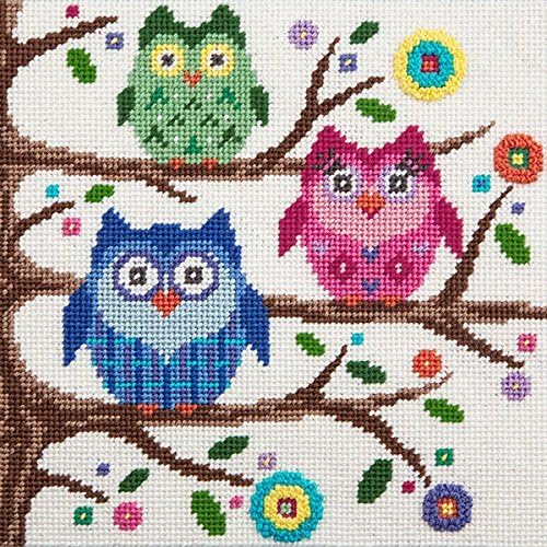 Amazon.com: Alice Peterson Owls Needlepoint Kit