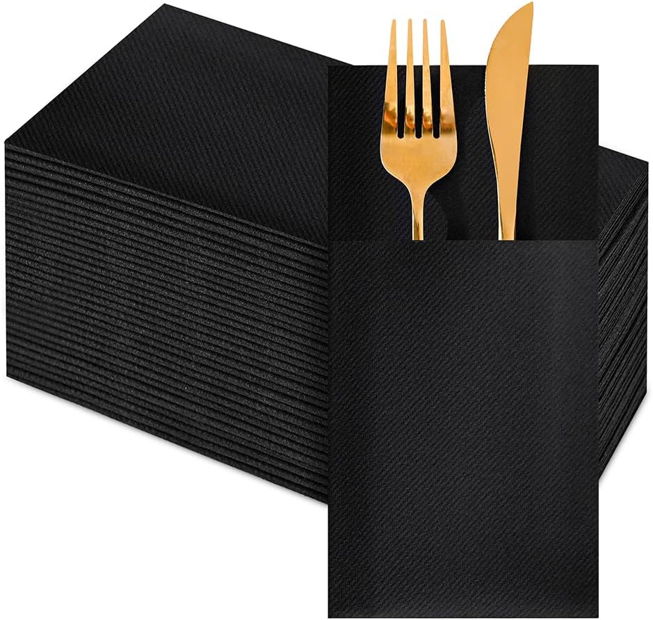 Amazon.com: Kafoor 120-Pc Disposable Linen Feel Dinner Napkins ...