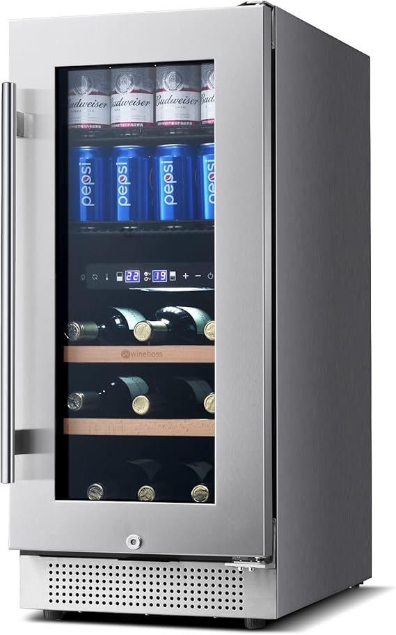 Amazon.com: 15 Inch Wine and Beverage Refrigerator, 13 Bottle & 48 Cans ...