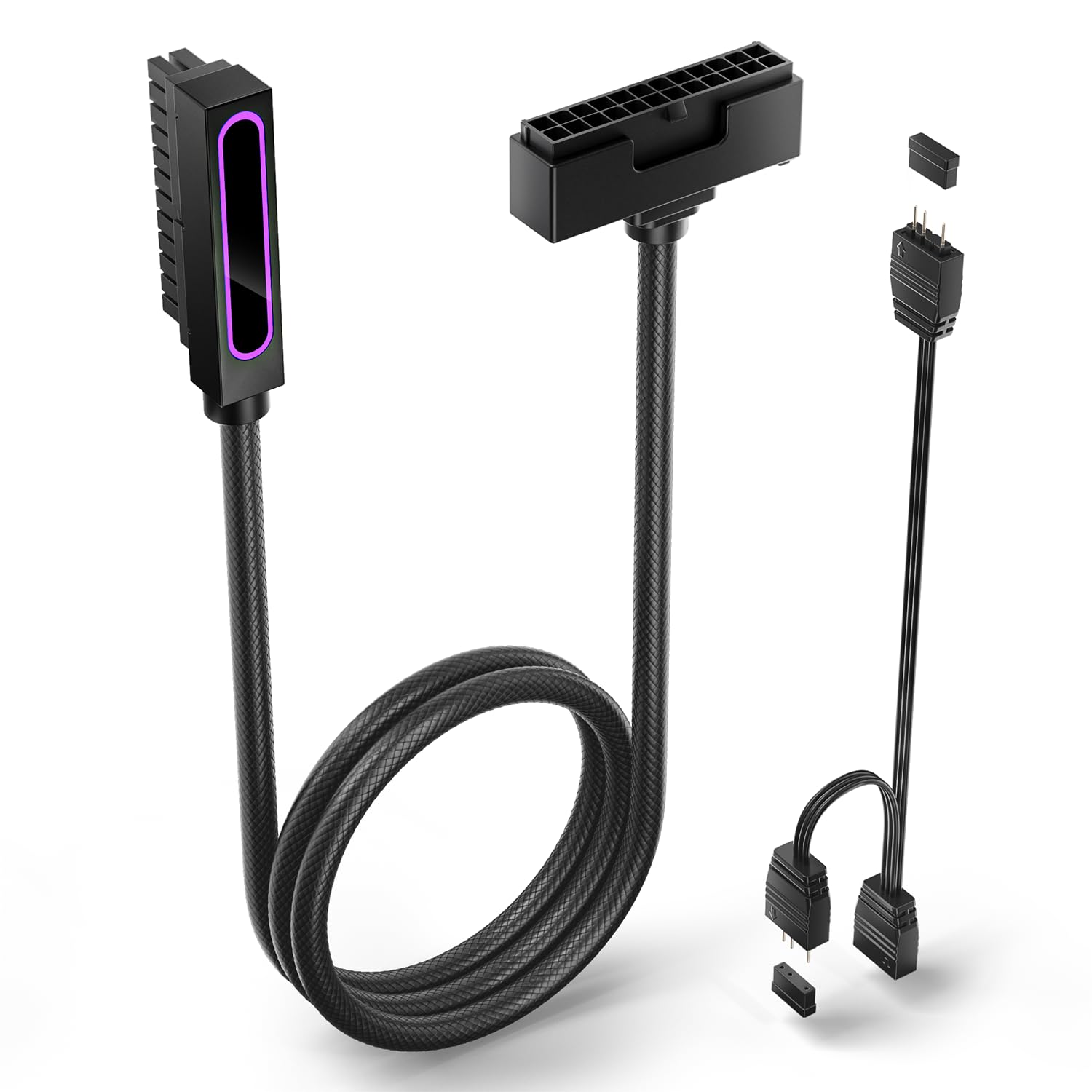 Snapklik.com : AsiaHorse Hydrus-24PIN PC PSU Extension Cable ARGB LED ...