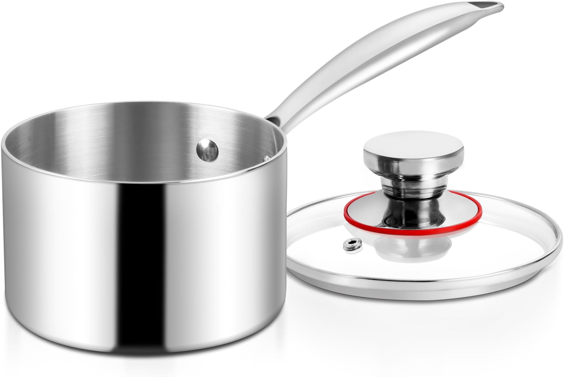 Penguin Home Saucepan 16cm, 1.5 Litre Stainless Steel Sauce Pan with ...
