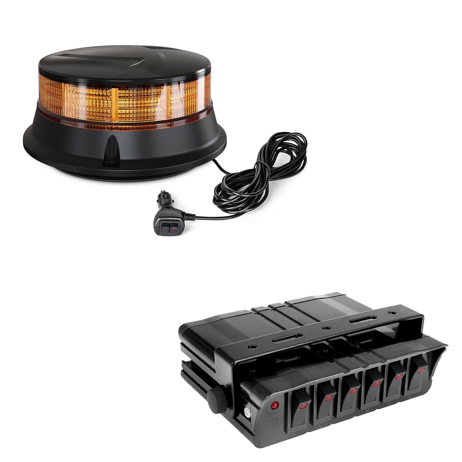 Amazon.com: Agrieyes Beacon Light & 6 Gang Rocker Switch Box SPST ...