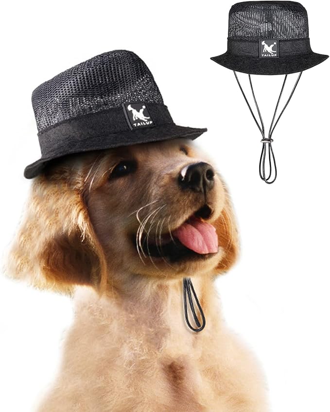 Amazon.com : Harikaji Dog Top Hat,Pet Round Straw Hat,Dog Visor Mesh ...