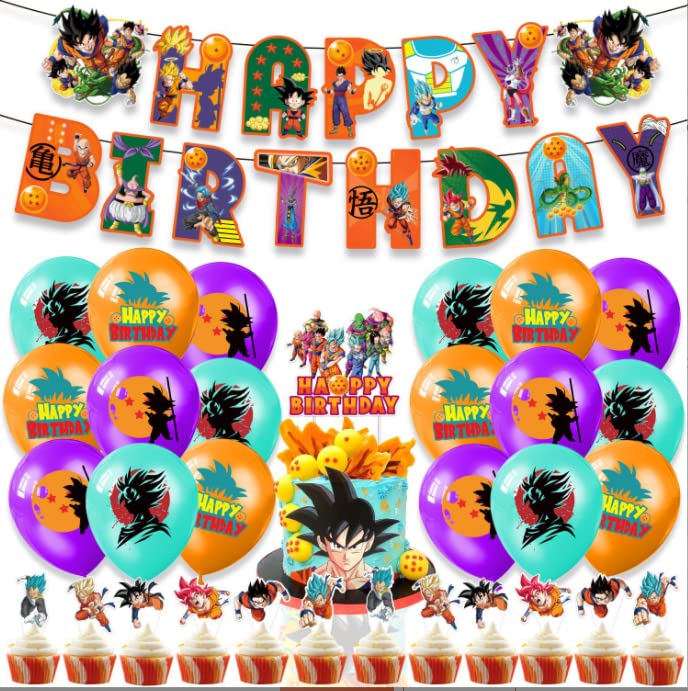 Buy Dragon Ball Birthday Decoration Dragonball Party Supplies Dragon ...
