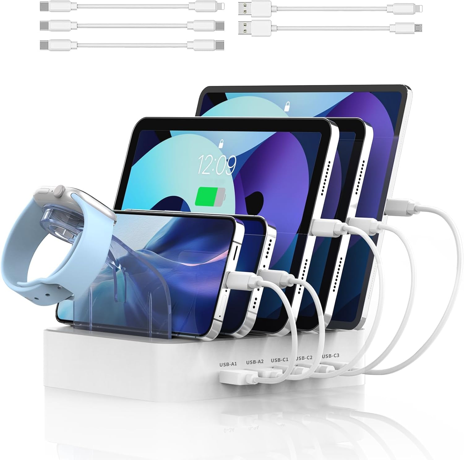 Amazon.com: MSTJRY USB C Charging Station for Multiple Devices : 90W 5 ...