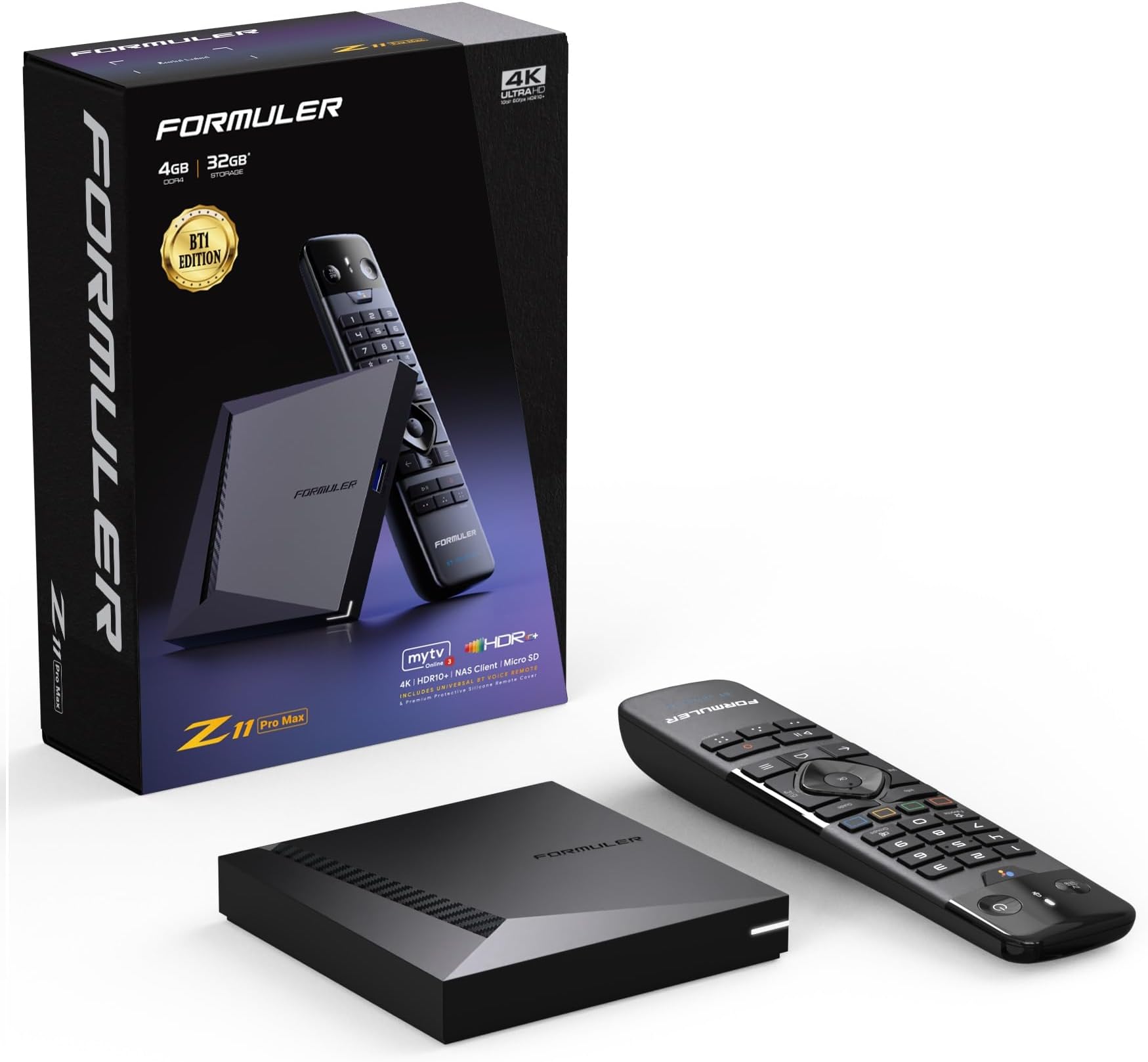 Formuler Z11 Pro MAX BT1 Edition with GTV-BT1 Bluetooth Remote Android 11 Mytvonline 3 4K IPTV ...