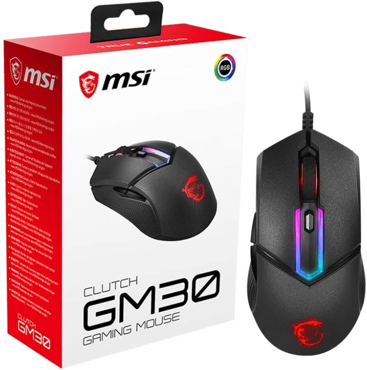 Amazon.com: MSI Clutch GM20 Elite Gaming Mouse, 6400 DPI, 20M+ Clicks ...