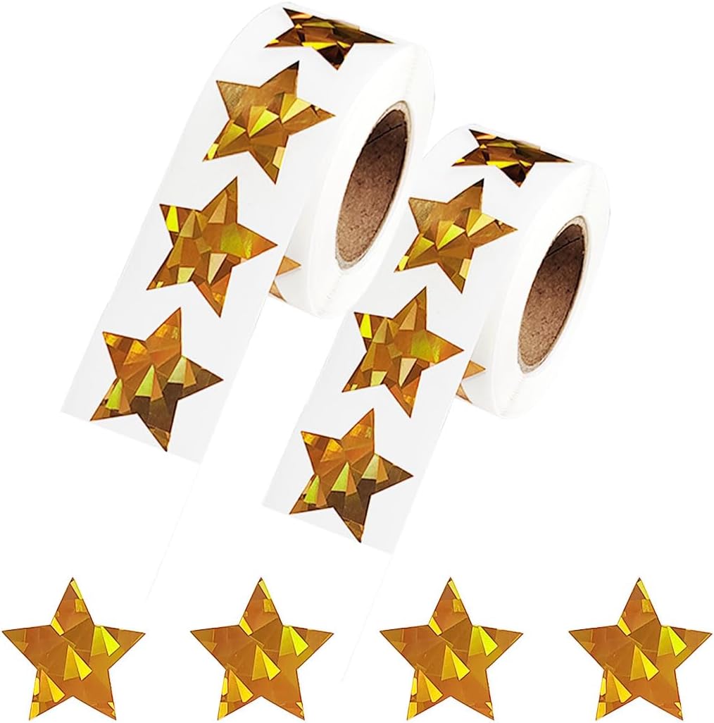 Amazon.com: 1000 Pcs Gold Star Stickers, Gold Foil Star Stickers, 1 ...