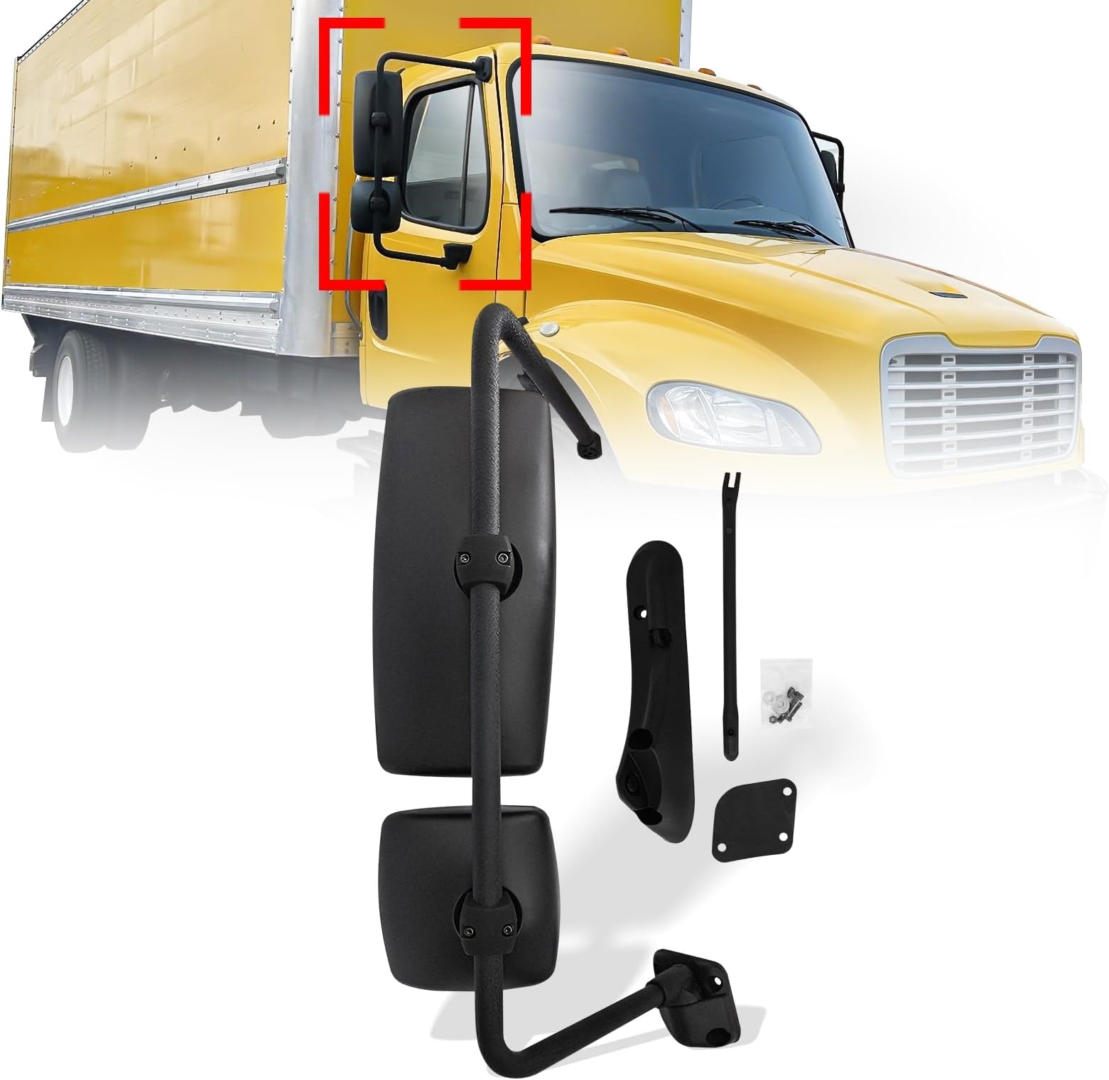 Amazon.com: Door Mirror Assembly with Black Arm for INTERNATIONAL 4300 ...