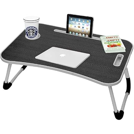Callas Multipurpose Foldable Laptop Table with Cup Holder, Study Table ...