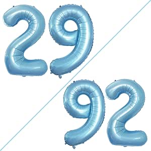Amazon.com: GOER Number 29 Balloons for 29th Birthday Party Decorations ...