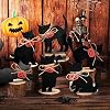 Amazon.com: Pinkunn 6 Pcs Halloween Wood Decors with Pumpkin Black Cat ...