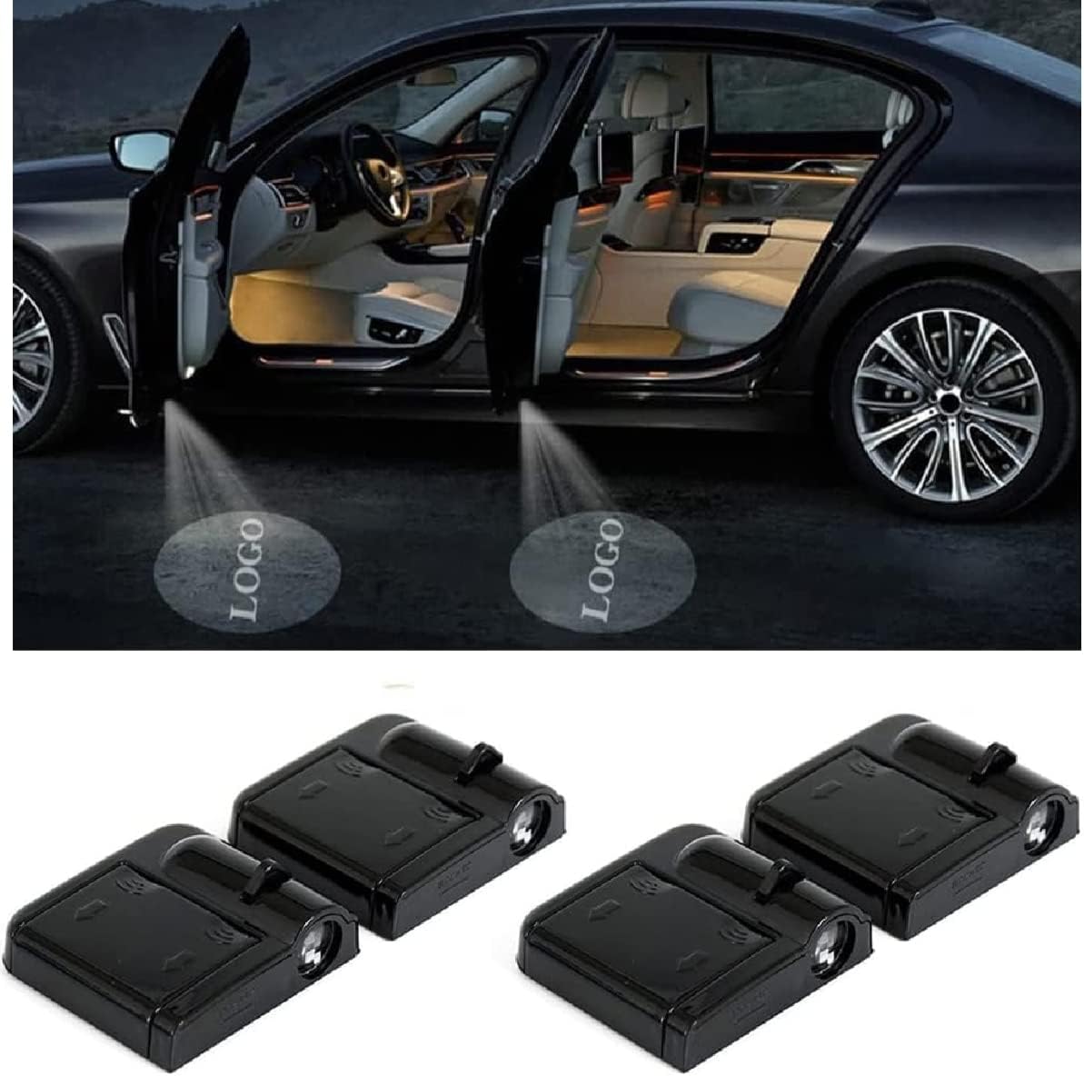 Amazon.com: Custom Car Door Projector Lights,Customized Logo Car Door ...