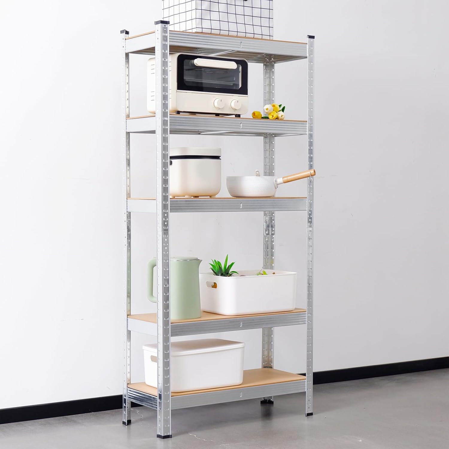 Amazon.com: 5-Tier Storage Utility Shelves, Metal Storage Shelves ...