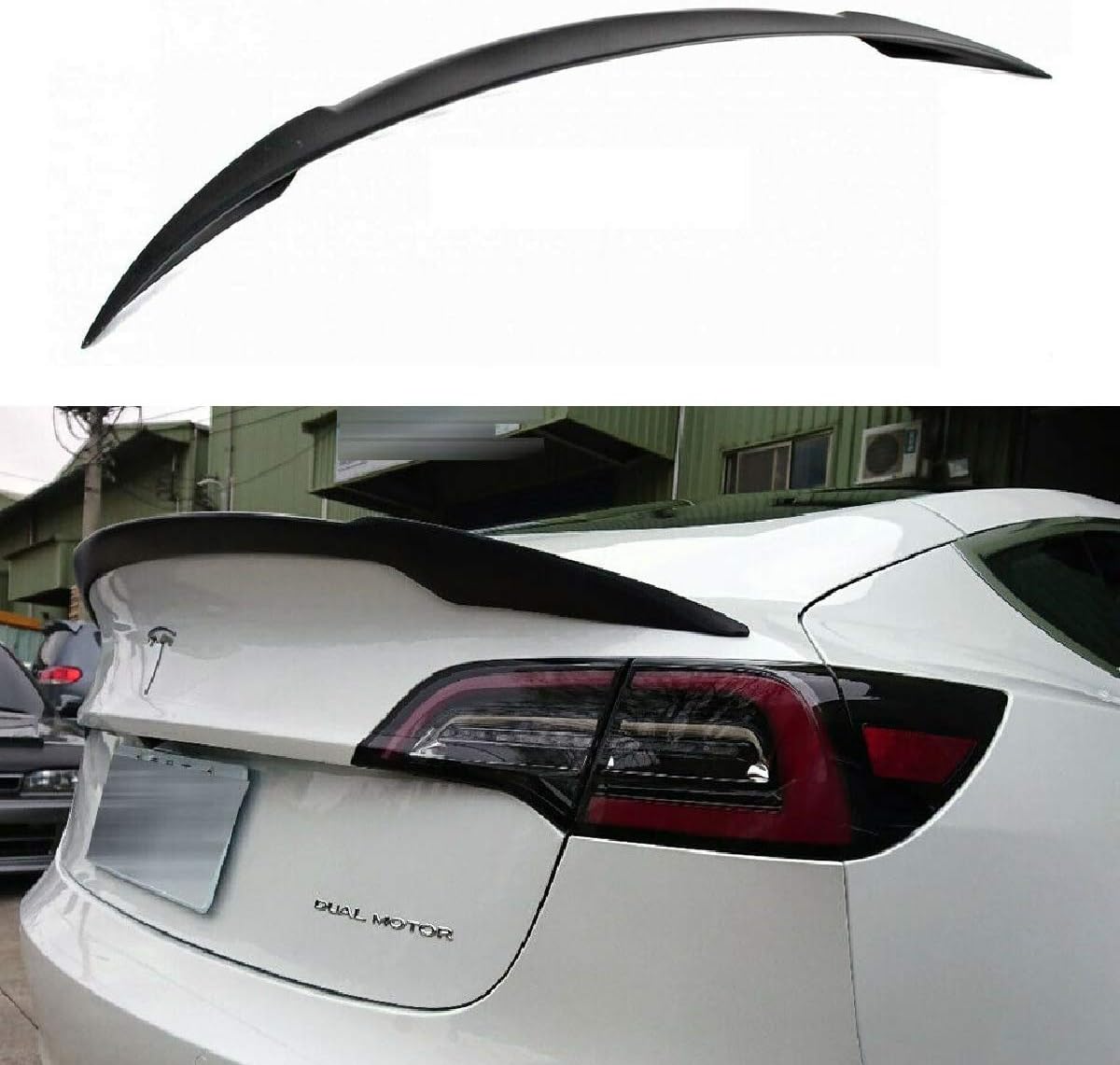 Amazon.com: 2017-2023 Glossy Black V Type Rear Spoiler Wing for Tesla ...