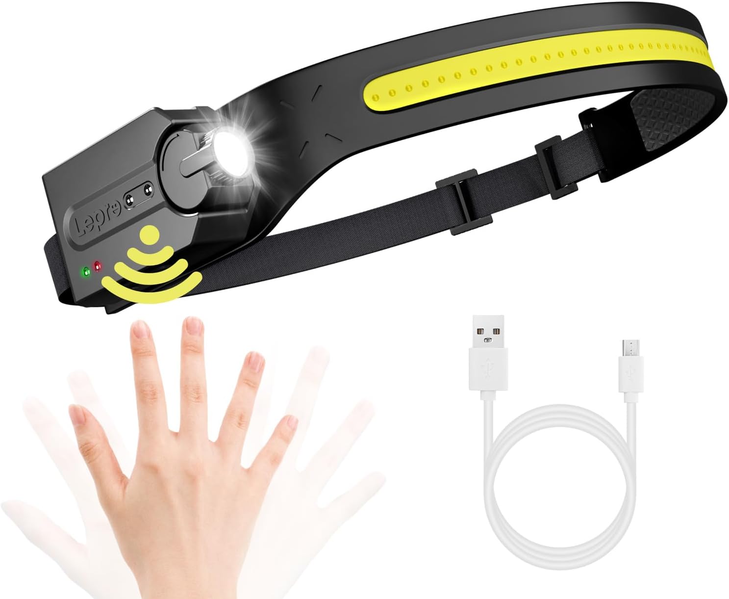 Lepro Led Head Torch Rechargeable, Super Bright Headlamp Flashlight 230 ...