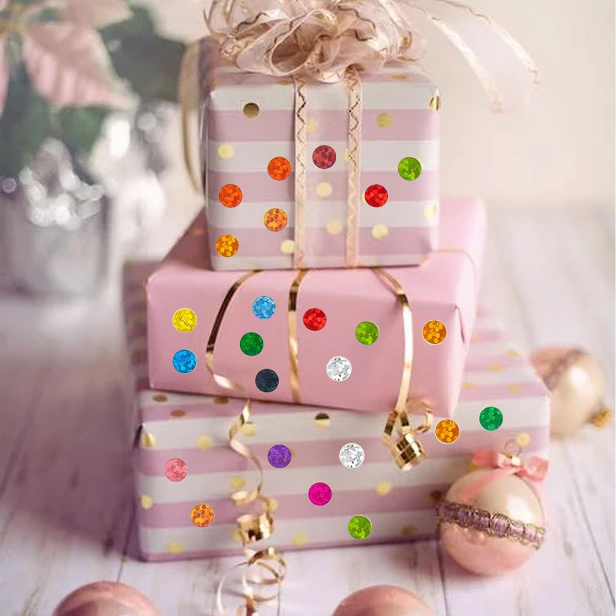 Snapklik.com : 20 Sheets Color Coding Labels, Laser Shiny Sparkle ...