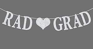 Amazon.com: RAD GRAD Banner, Congrats Grad/So Proud of You Bunting Sign ...