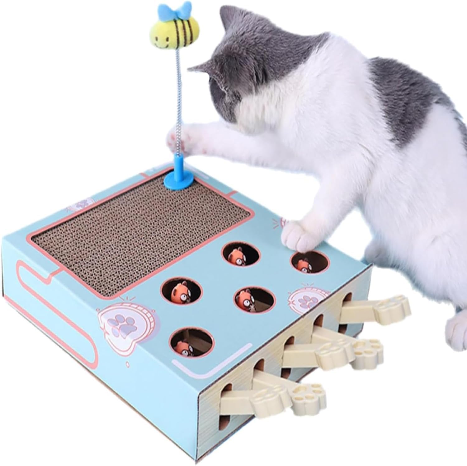 Amazon.com: Wooden Cat Toy, Miaofairy Cat Toy, Cat Toys for Indoor Cats ...