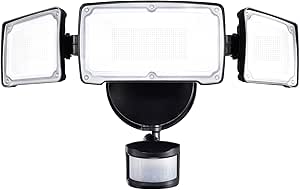 AWSENS Upgraded 3 Head LED Security Lights with Motion Sensor, 40W ...
