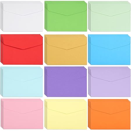 120 Pcs Mini Small Envelopes Cute Lovely Coloured Small Envelopes Mini ...