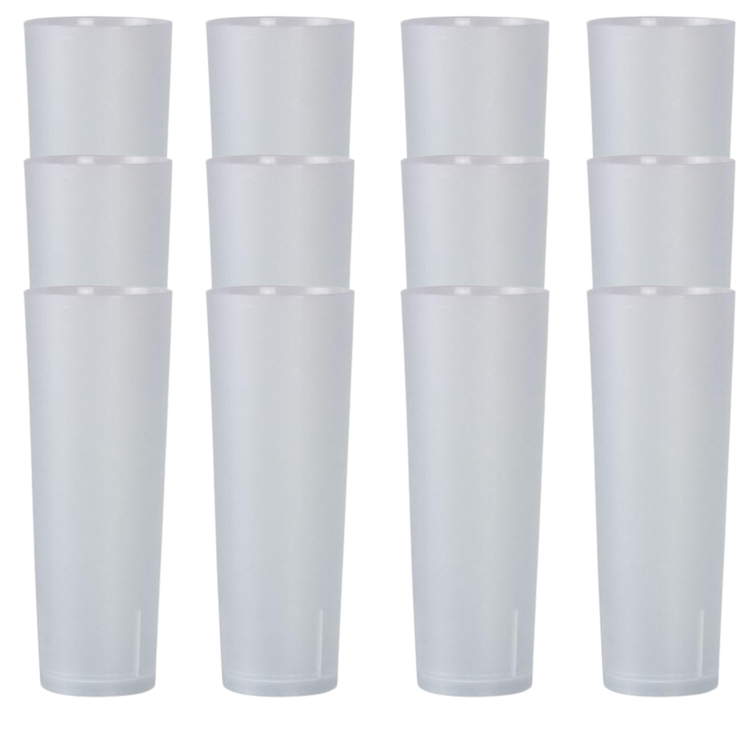 PARENCE.- Lot de 20 Verres Tubes en Plastique Dur Réutilisable - 33cl ...