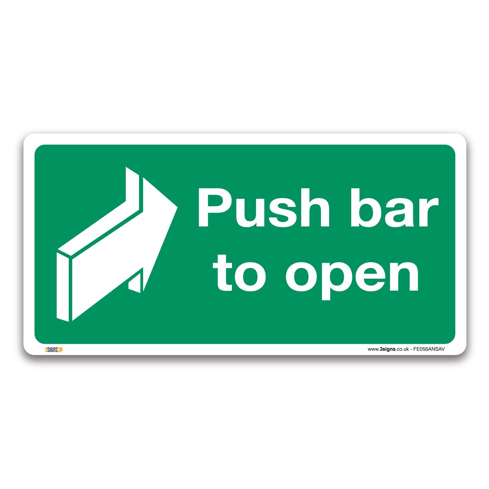 Push Bar To Open Fire Exit Sign Self Adhesive Vinyl | Desertcart Sri Lanka