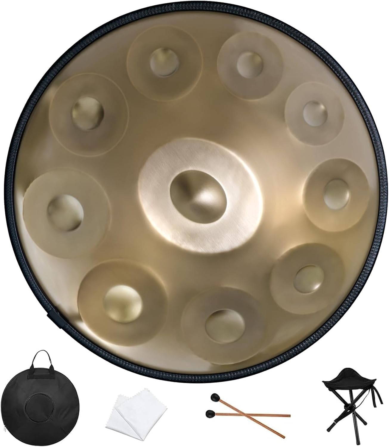 Amazon.com: Handpan Drum 22 Inches D Minor Kurd, 432Hz 10 Notes Hand ...