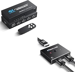 Amazon.com: NEWCARE HDMI Switch 4 in 1 Out 4K@60Hz & Bidirectional 8K HDMI 2.1 Switch 2 in 1 Out ...