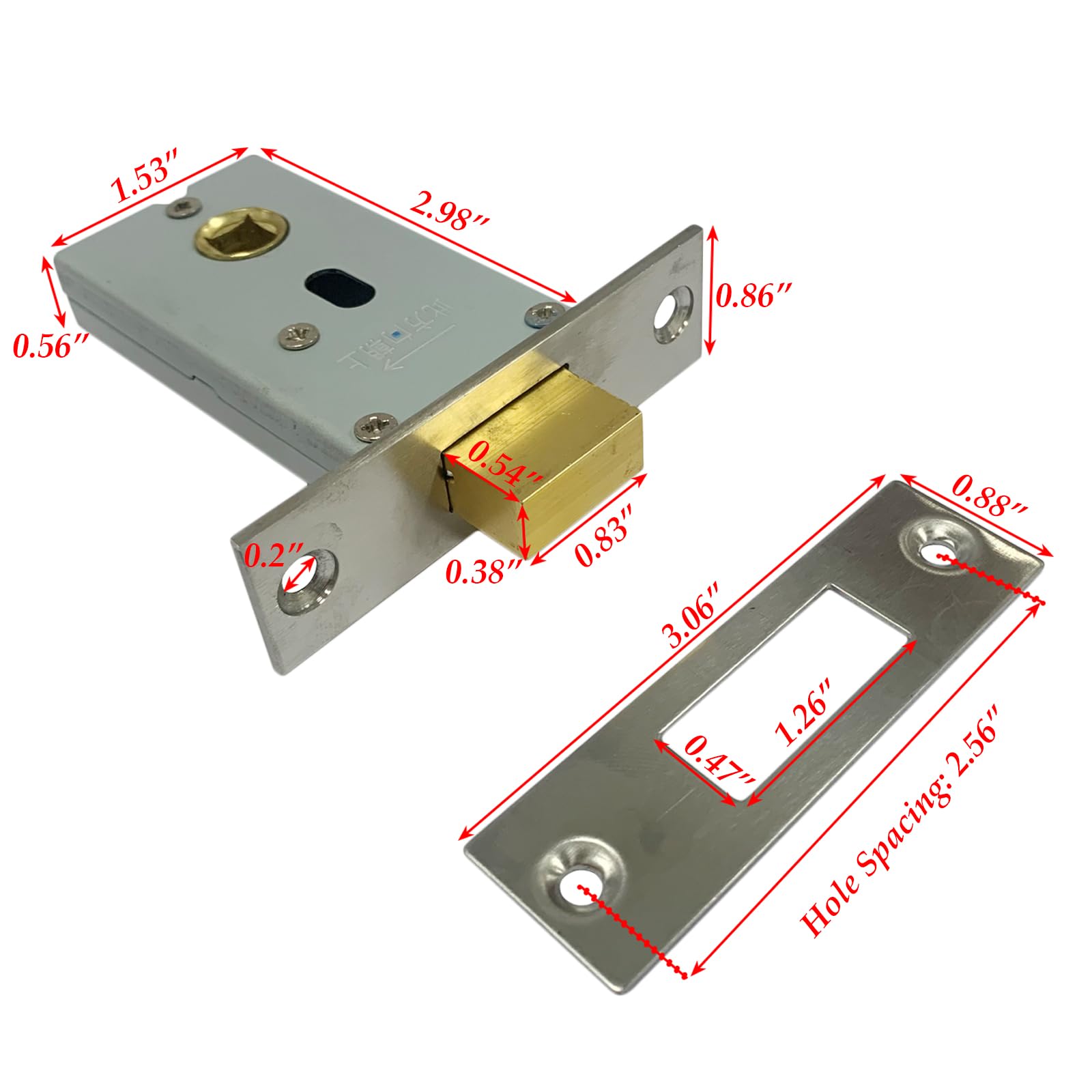 1 Set Recessed Flush Lock for Cabinet — 201 Stainless Steel Round ...