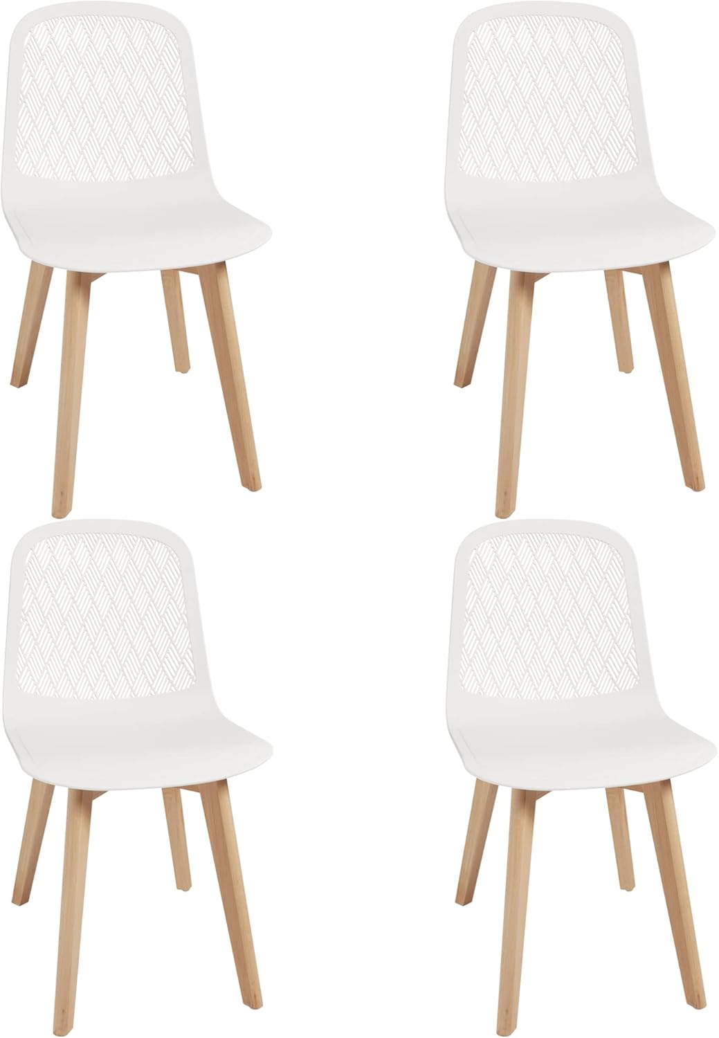 Amazon.com: KM Legend Armless Modern Chairs with Wood Legs for Living ...